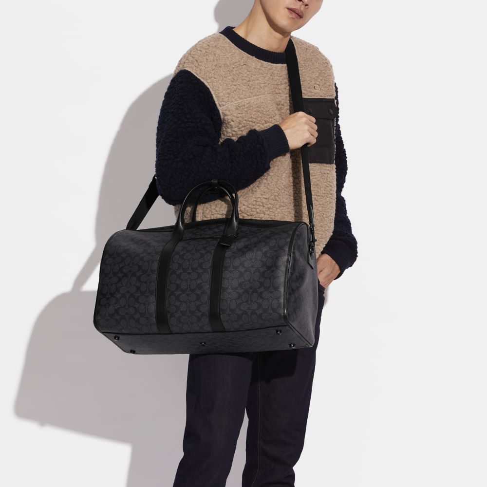 Mala Gotham Duffle Signature Coach Preto - coach