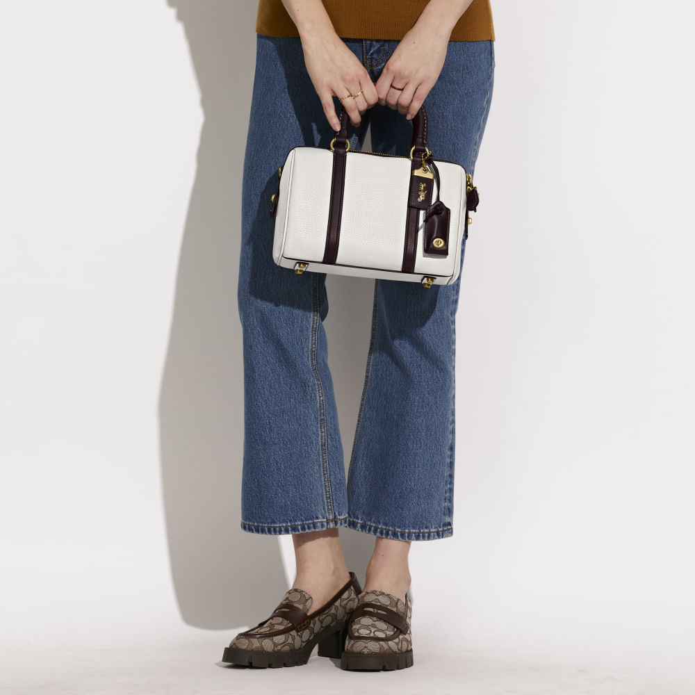 Bolsa Ruby Satchel 25 Colorblock Coach - coach