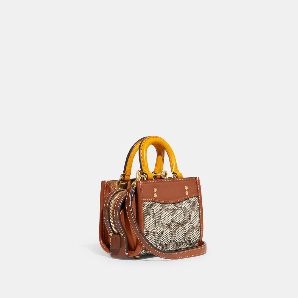 Bolsa Mini Rogue 12 Jacquard Signature Coach - coach