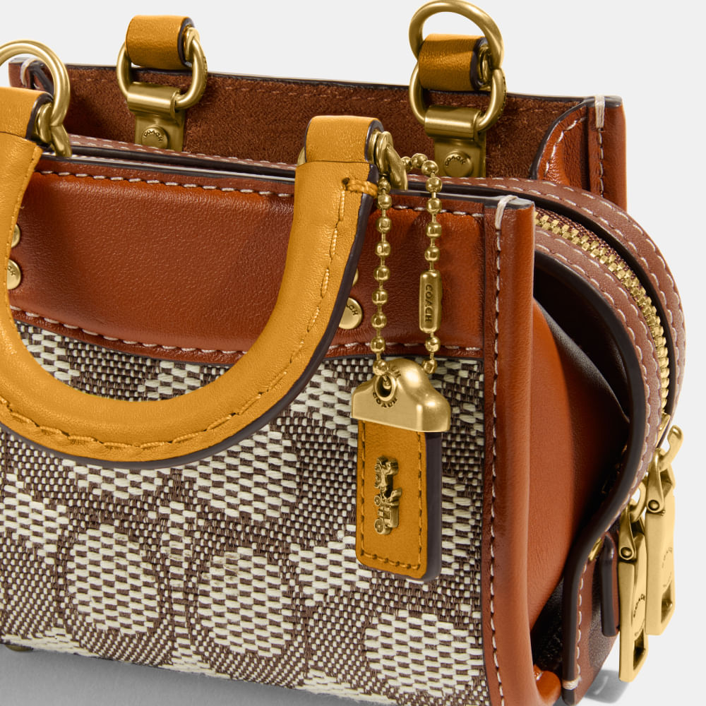 Bolsa Mini Rogue 12 Jacquard Signature Coach - coach