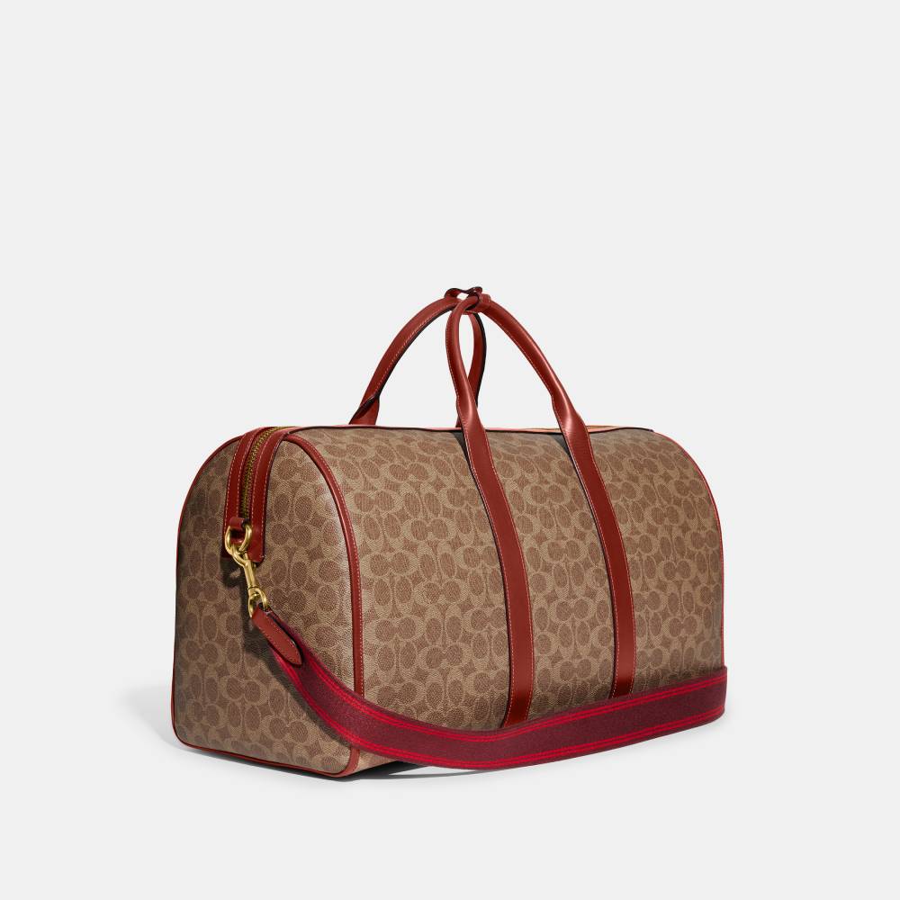 Mala Gotham Duffle Signature Coach Marrom - coach