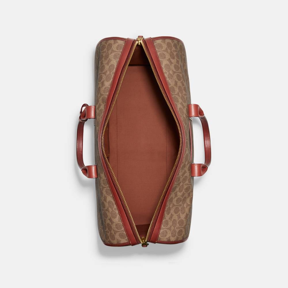 Mala Gotham Duffle Signature Coach Marrom - coach