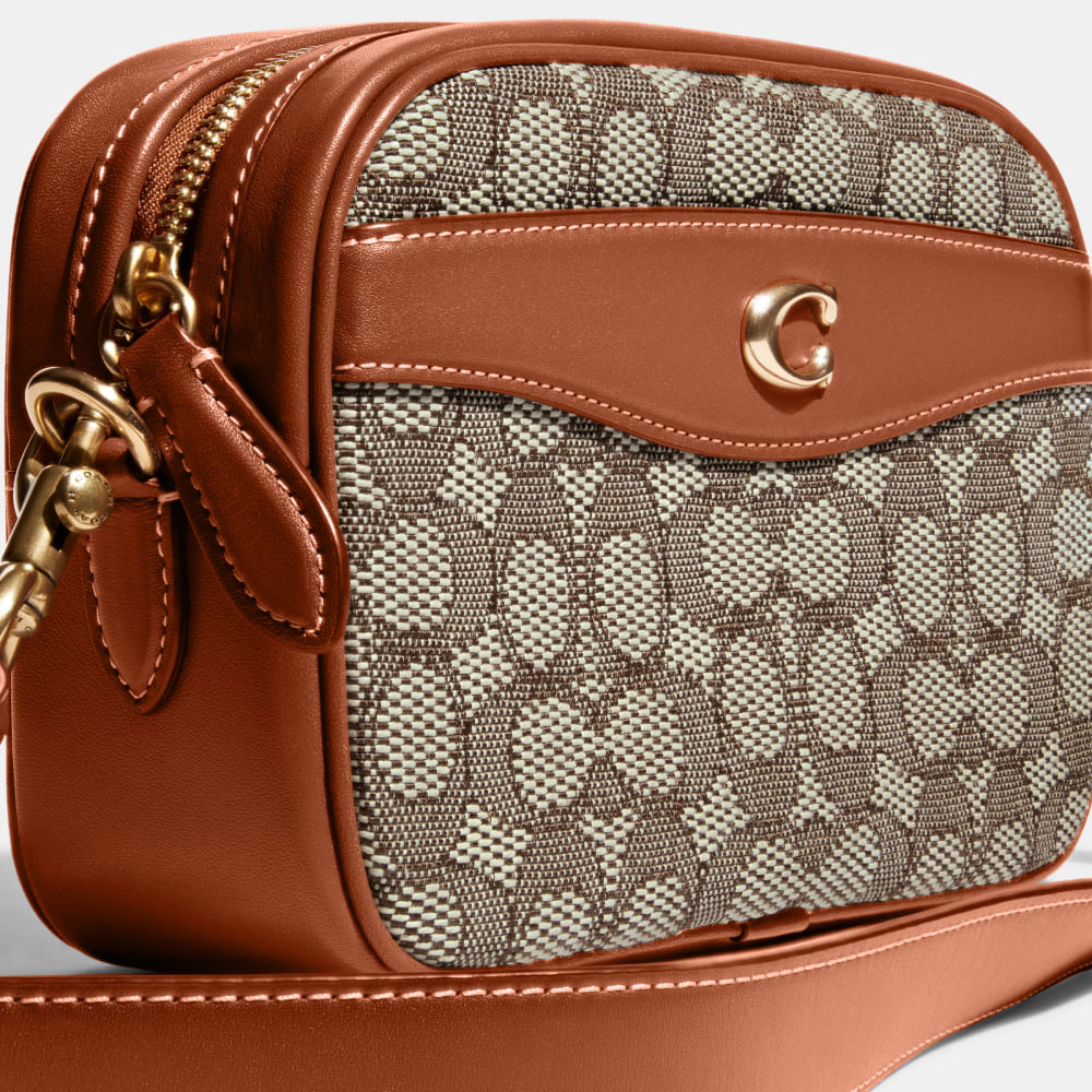 Bolsa Camera Bag Signature Jacquard - coach