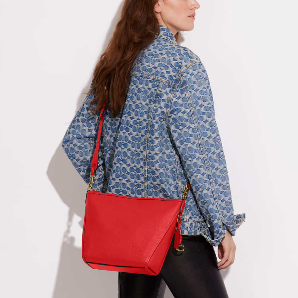 Bolsa Dufflette Small Crossbody Coach Vermelho - coach