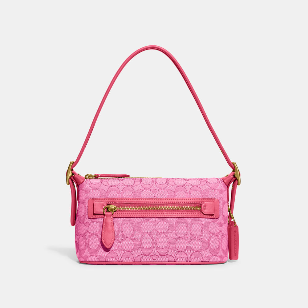 Bolsa Demi Signature Jacquard Coach Rosa - coach
