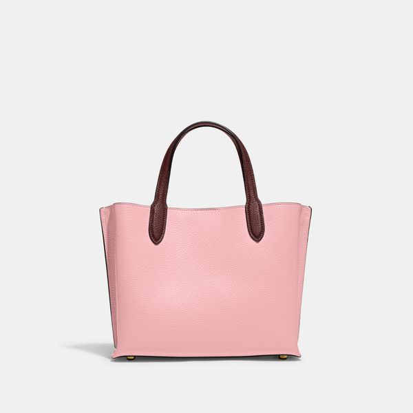 Bolsa Willow Tote 24 Colorblock Coach Rosa - coach
