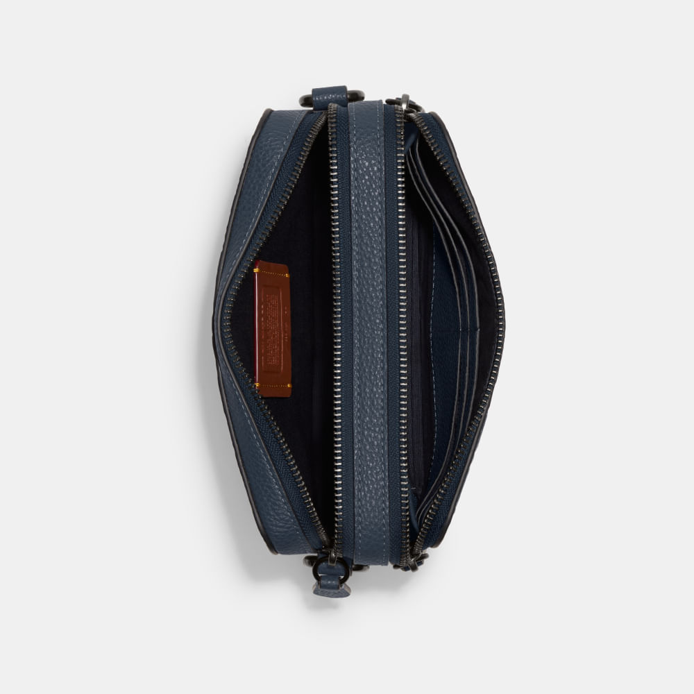Bolsa Charter Crossbody Signature Coach Azul - coach