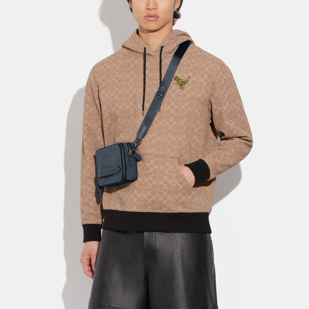 Bolsa Charter Crossbody Signature Coach Azul - coach