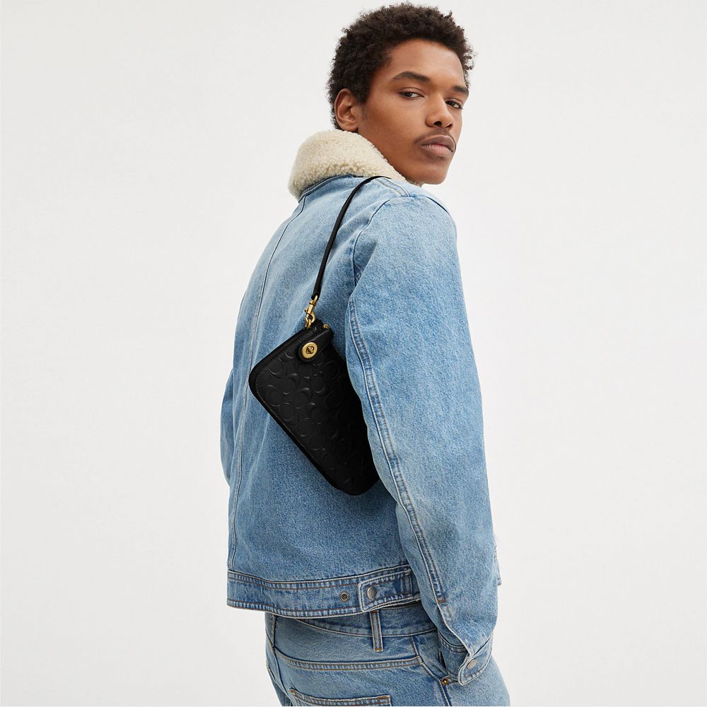 Bolsa Penn Shoulder Signature Leather Coach - coach