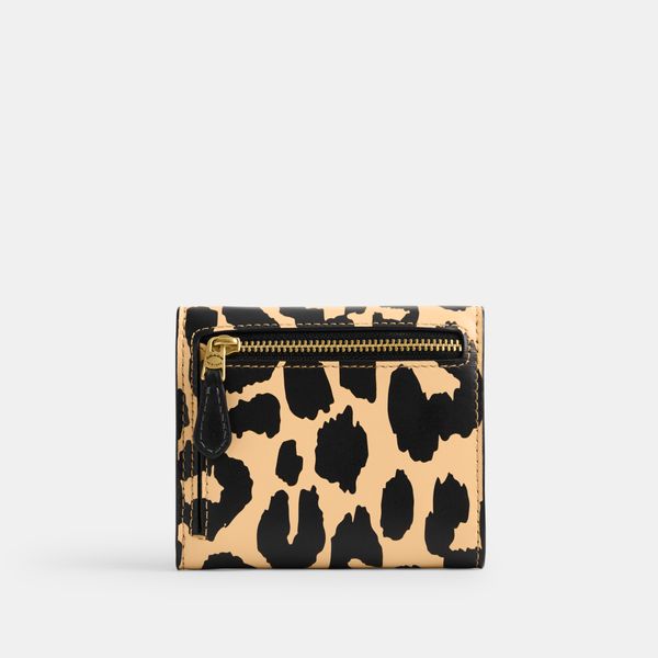 Carteira Wyn Small Leopard Print Coach Animal Print - coach