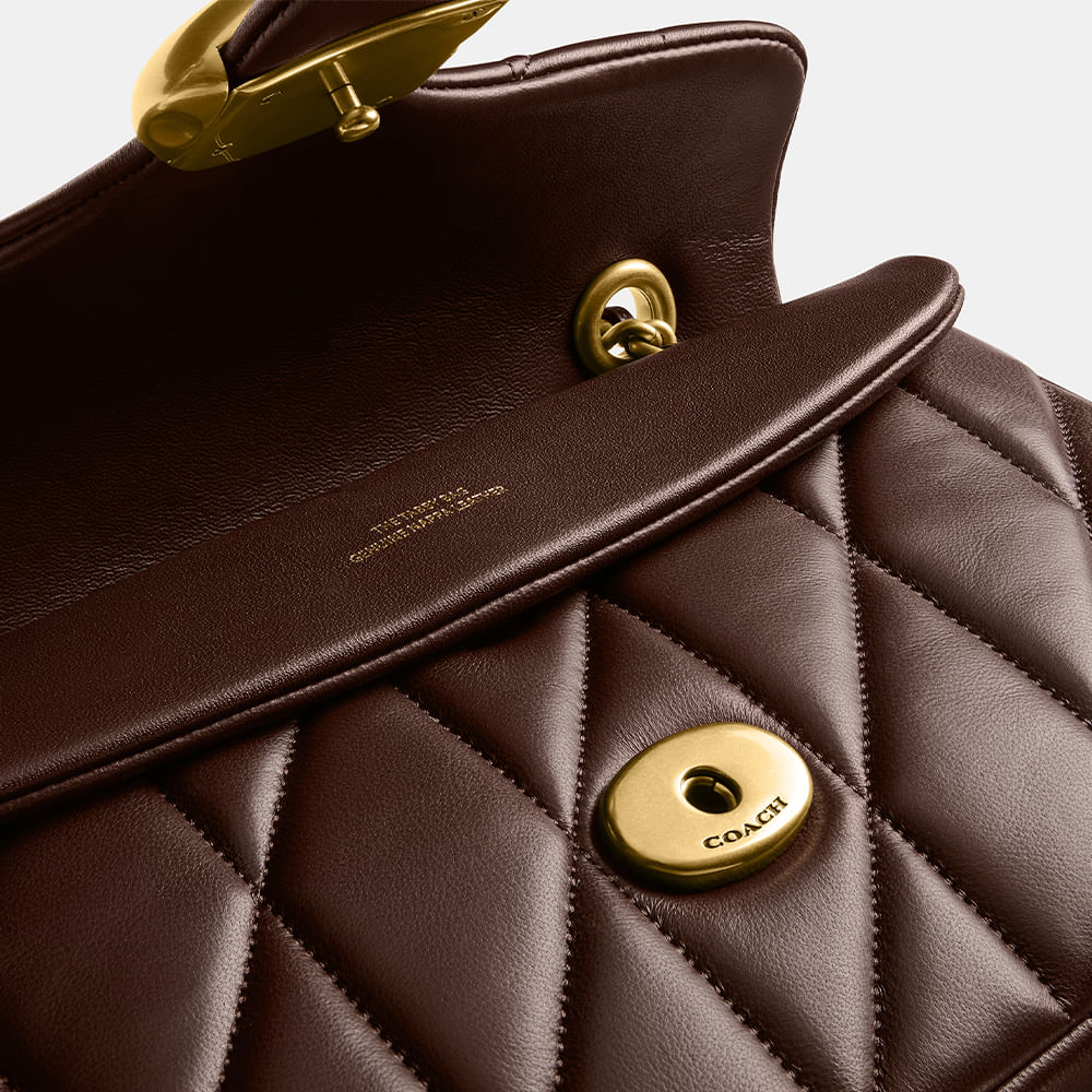 Bolsa Tabby Shoulder 26 With Quilting Coach Marrom Escuro - coach