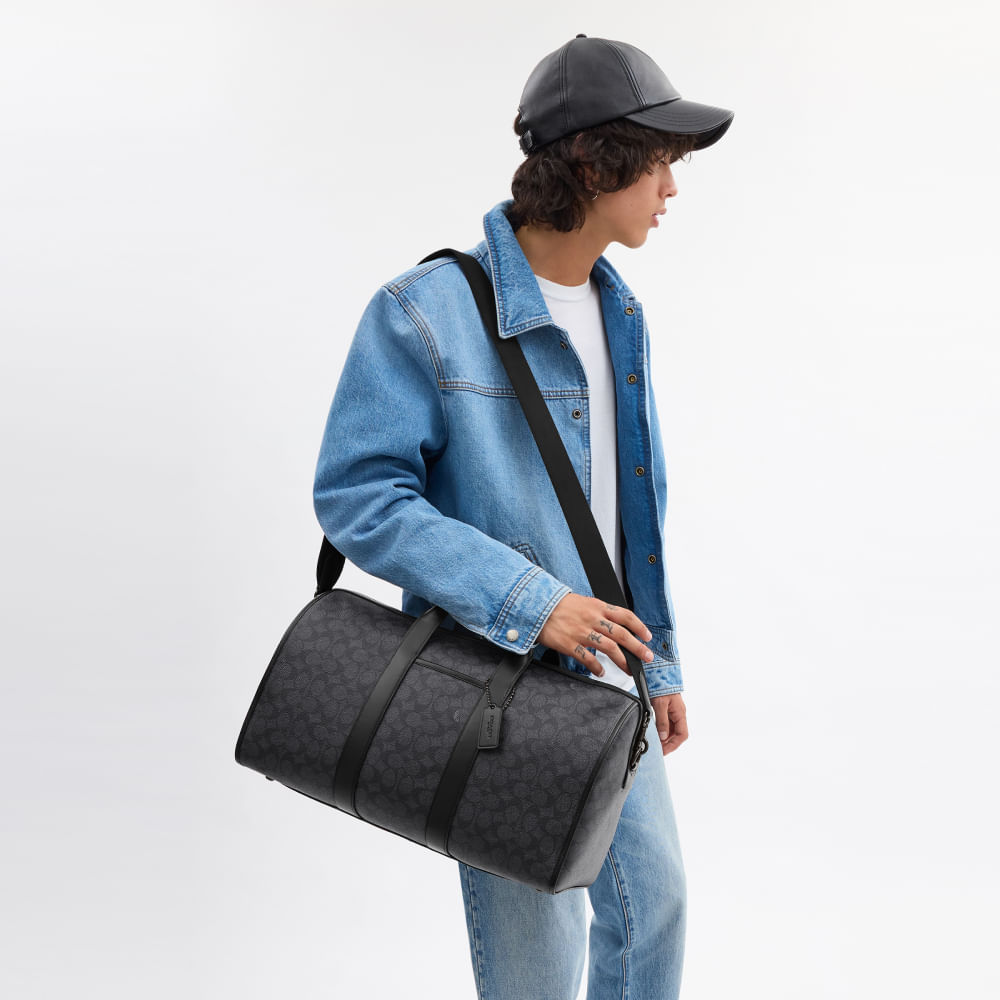 Sacola de Viagem Gotham Duffle 45 Signature Coach Preto - coach