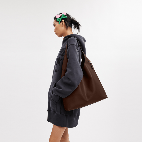 Bolsa Brooklyn Shoulder 39 Coach Marrom Escuro - coach