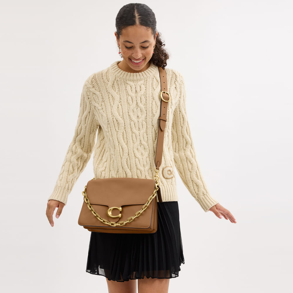 Bolsa Chain Tabby Shoulder 30 Coach Caramelo - coach
