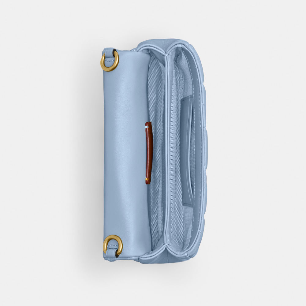 Bolsa Tabby Wristlet With Pillow Quilting Coach Azul - coach