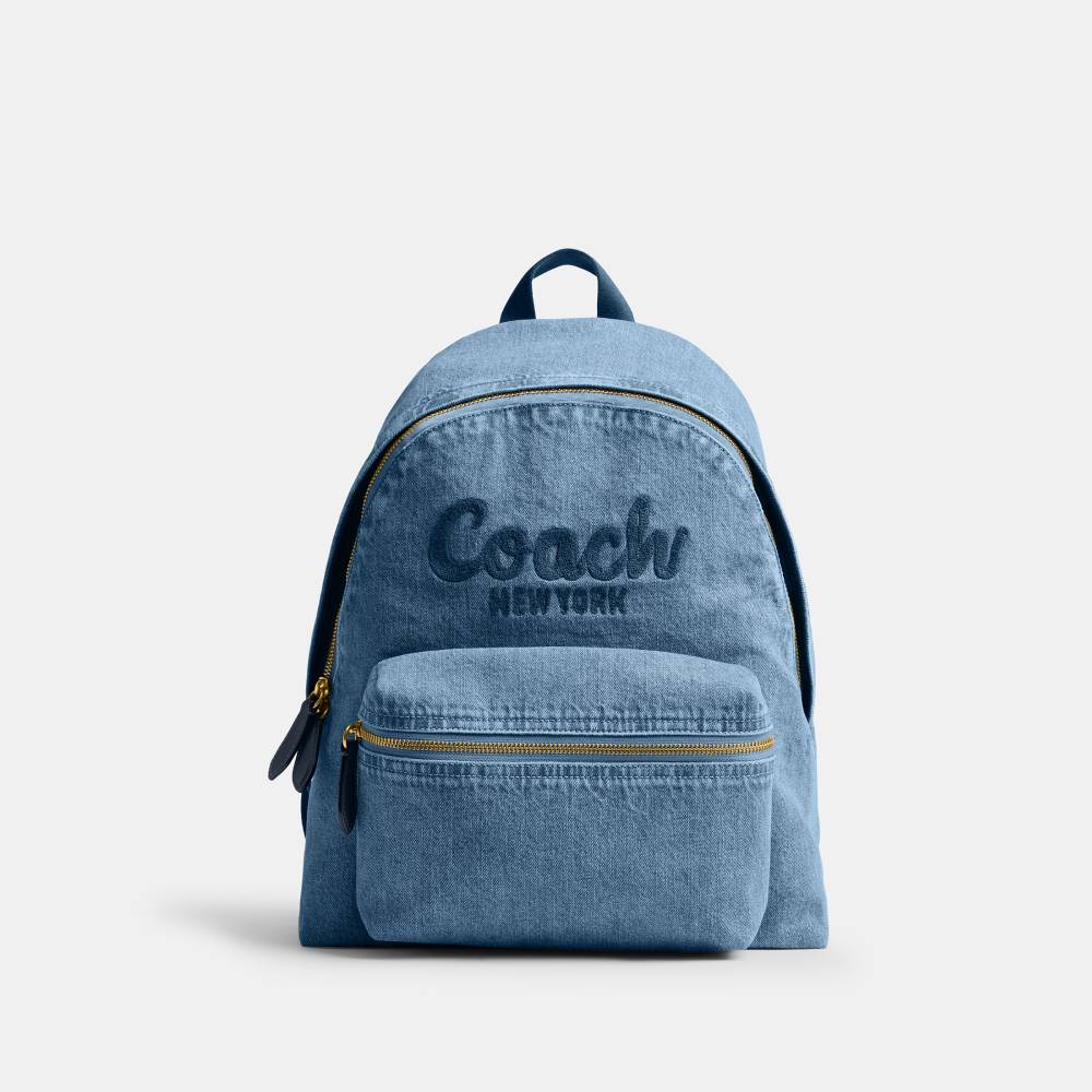 Mochila Cargo Denim Coach Azul - coach