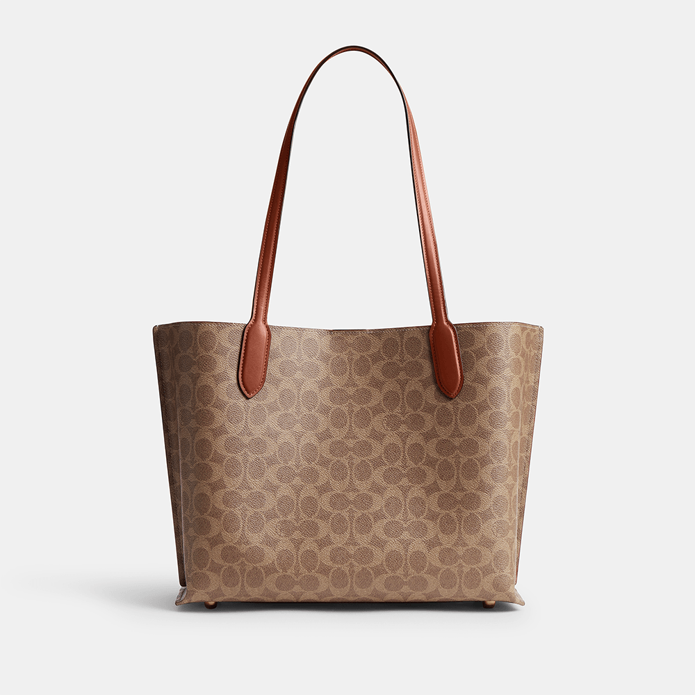 Bolsa Willow Tote In Signature Canvas Coach Marrom - coach